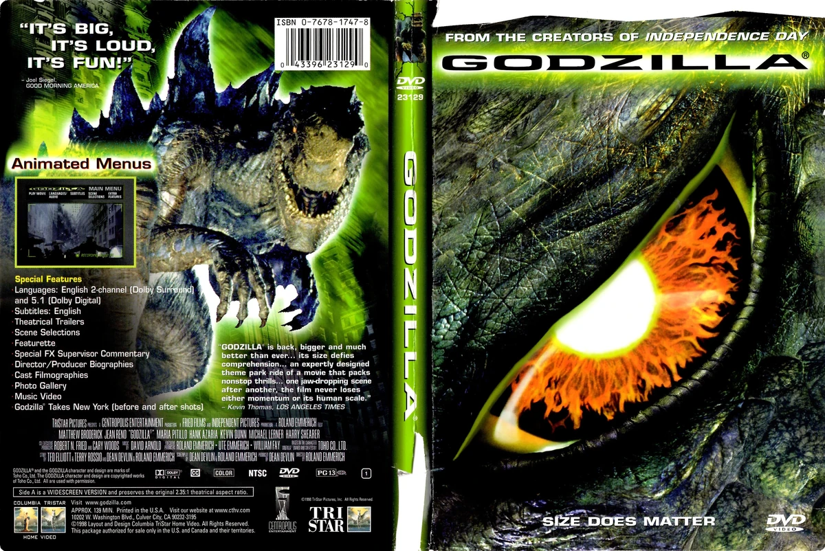 Afiche De Godzilla 1998 Lot 338 GODZILLA (1998) Bus Stop Poster