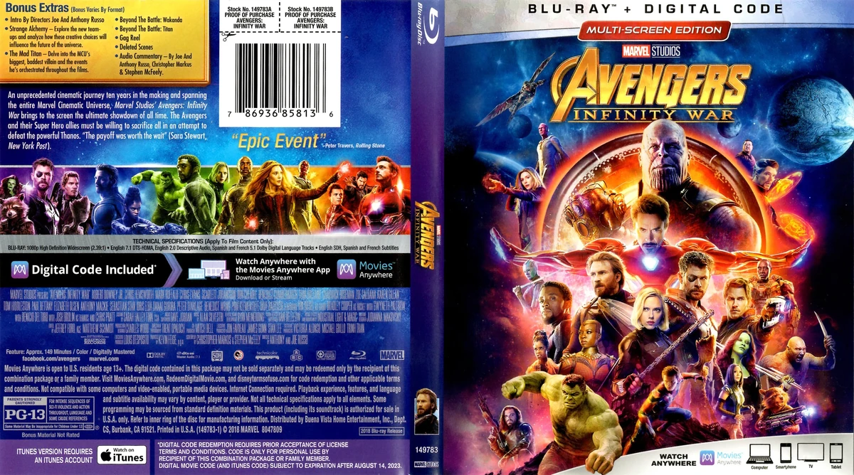 Avengers: Infinity War | DVD Database | Fandom