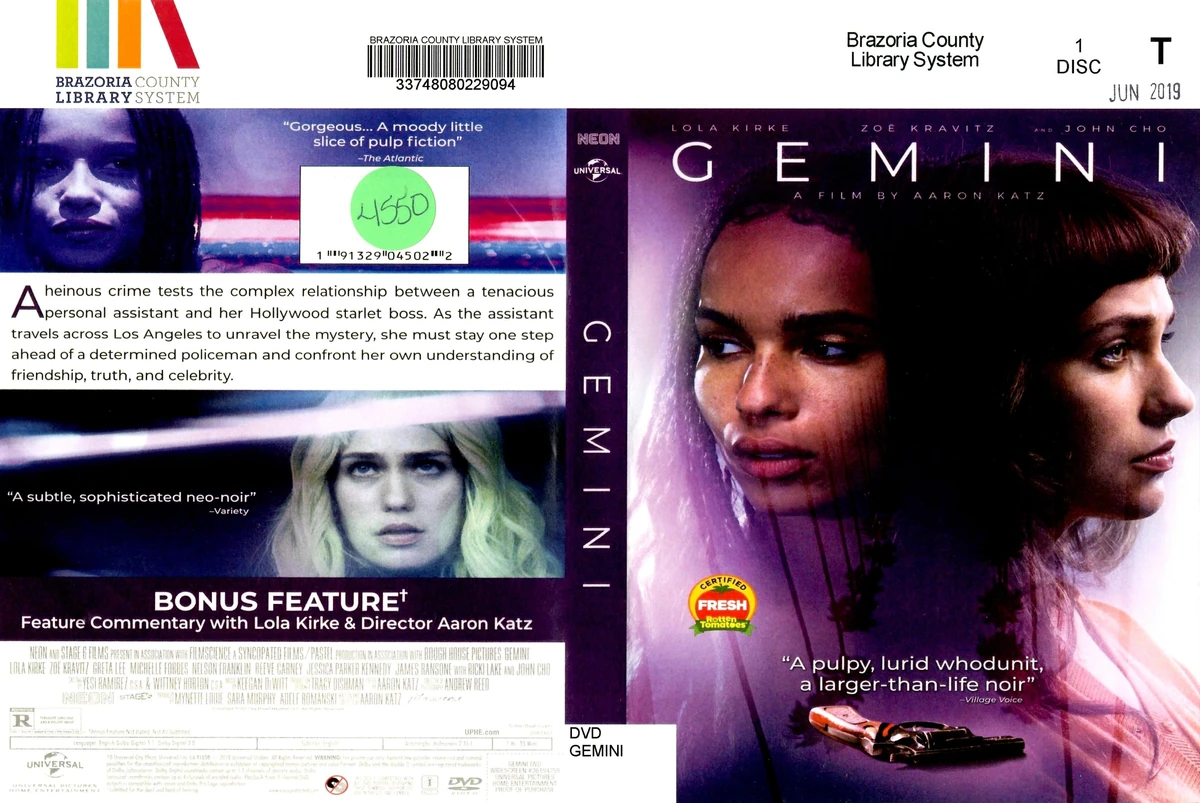 Gemini (2017) | DVD Database | Fandom