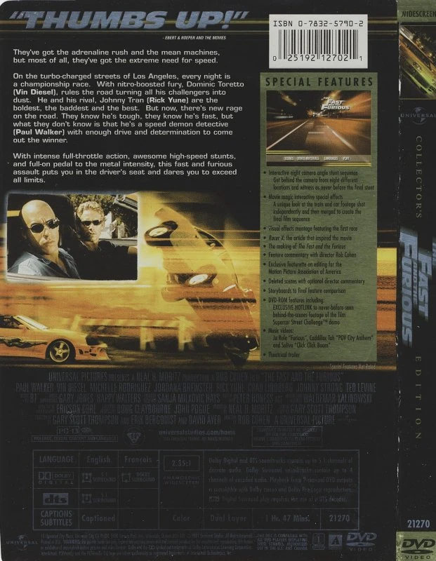 The Fast and the Furious | DVD Database | Fandom
