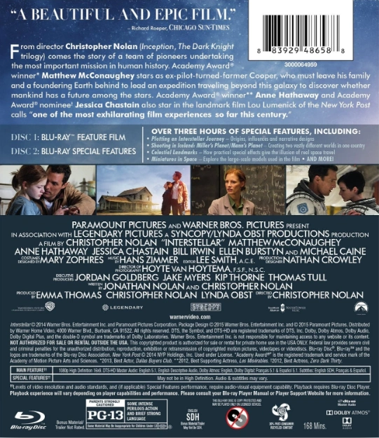 Interstellar | DVD Database | Fandom