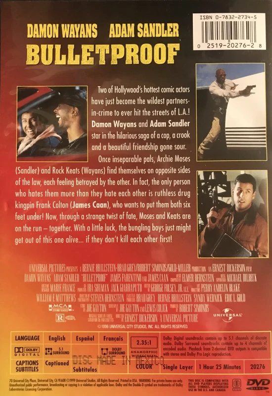 Bulletproof | DVD Database | Fandom