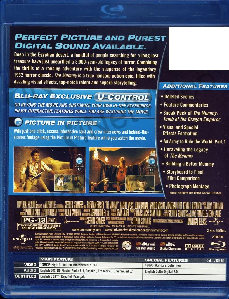 The Mummy: Deluxe Edition | DVD Database | Fandom