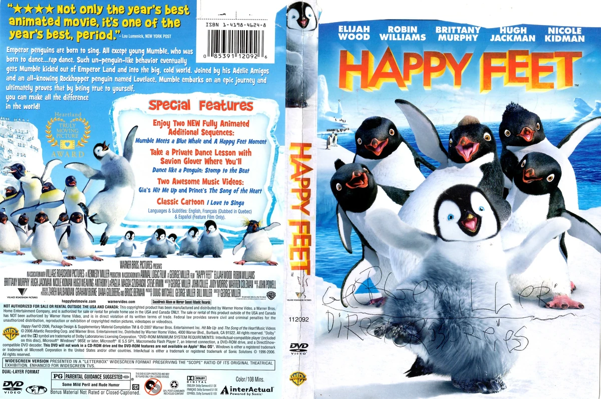 Menú Del Dvd De Happy Feet Happy Feet DVD Menu Walkthrough