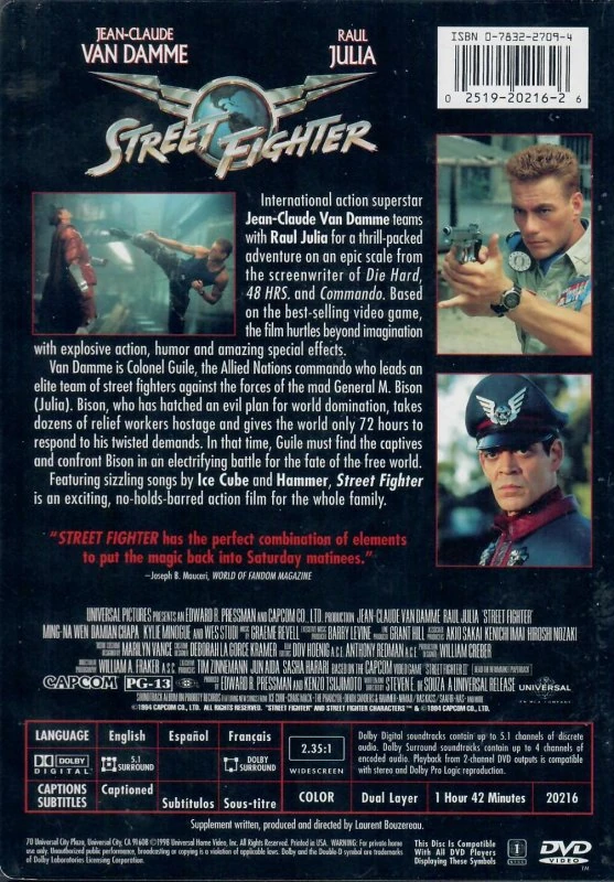 Street Fighter | DVD Database | Fandom