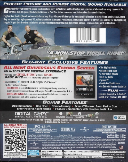 Fast Five | DVD Database | Fandom