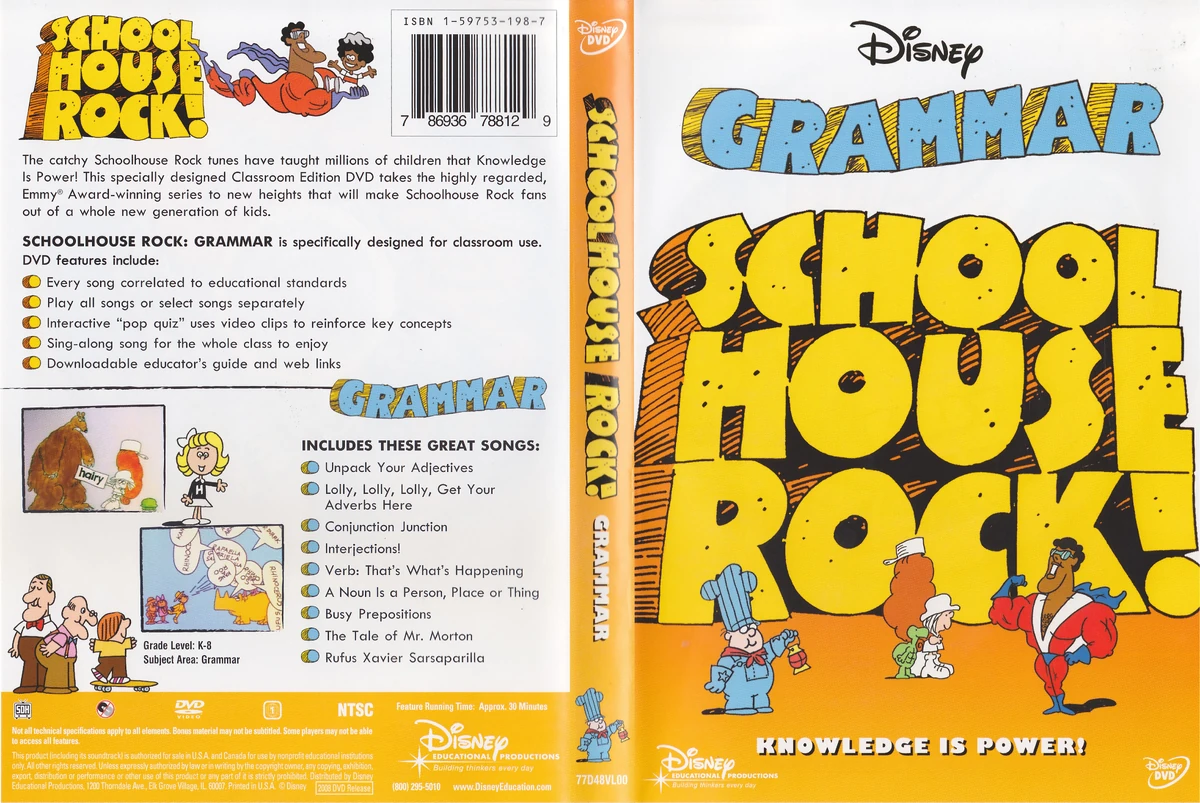 Schoolhouse Rock!: Grammar | DVD Database | Fandom