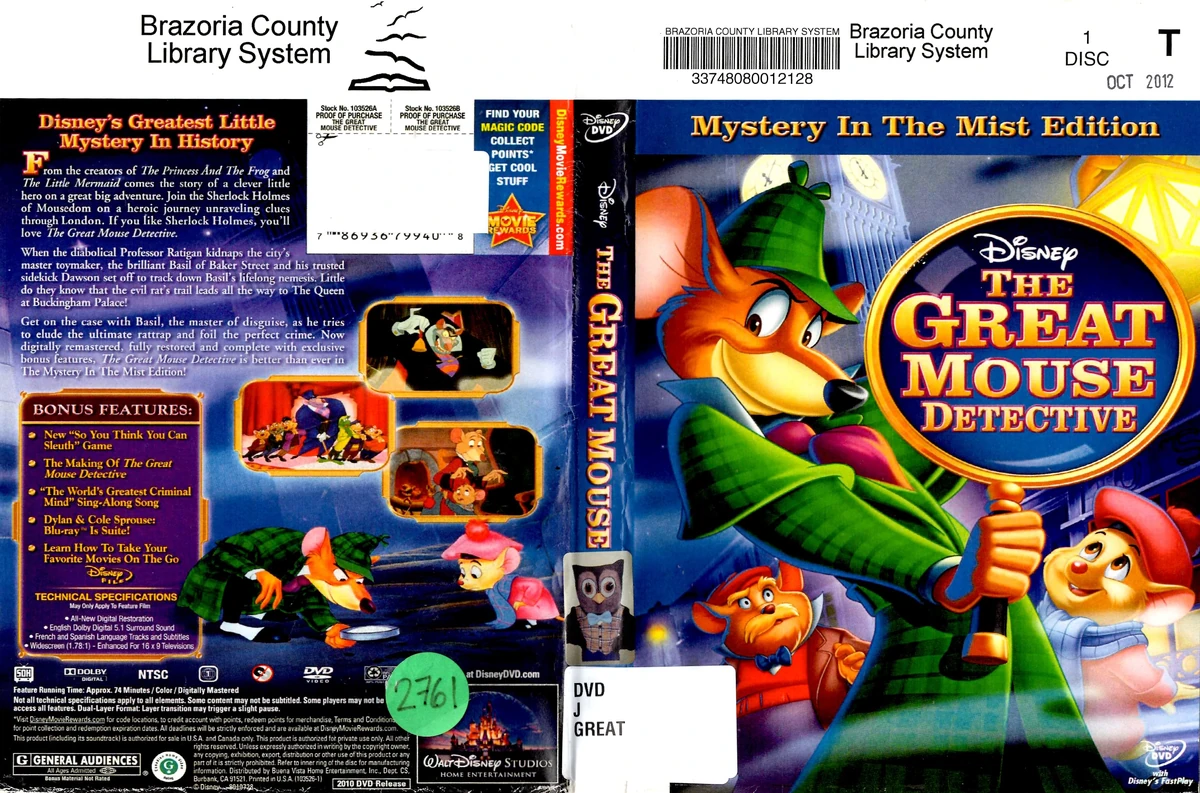 The Great Mouse Detective Dvd