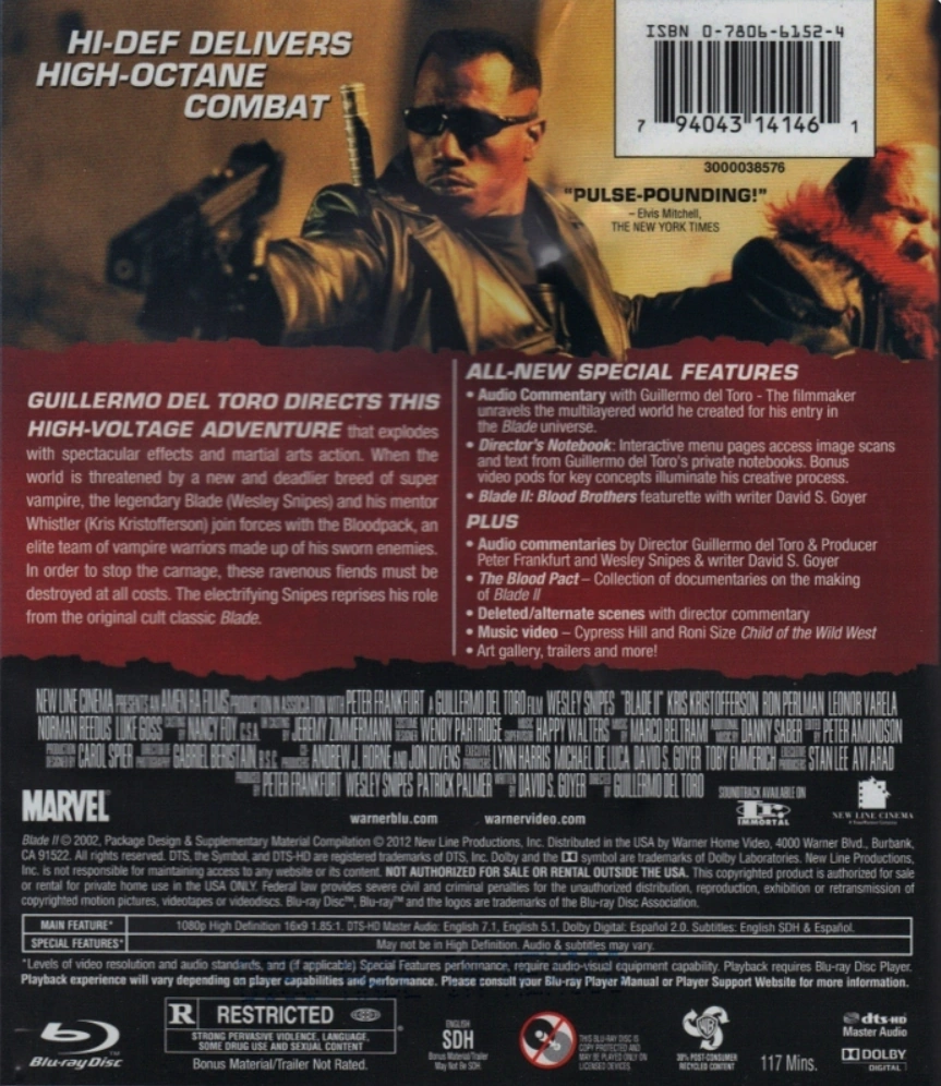 Blade II (Blu-ray) | DVD Database | Fandom