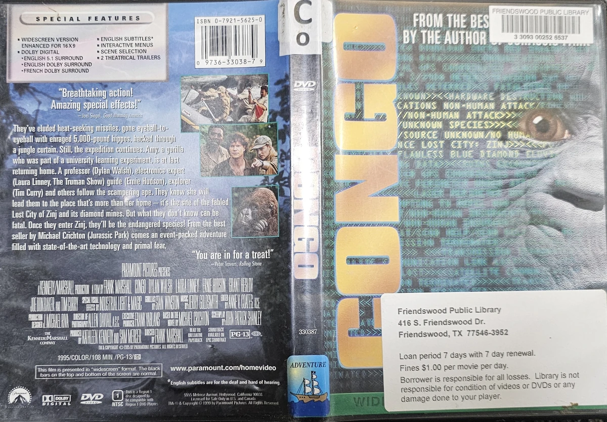 Congo | DVD Database | Fandom