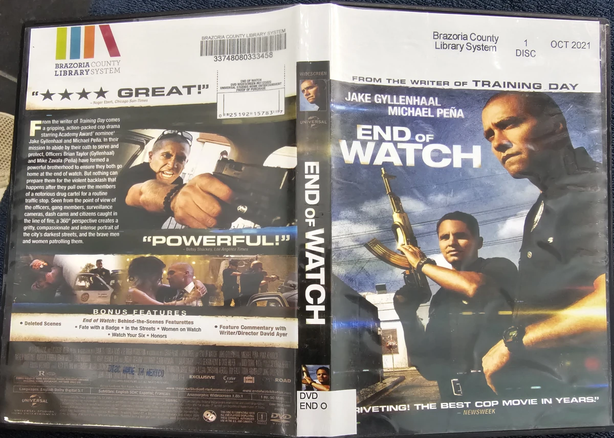 End of Watch | DVD Database | Fandom