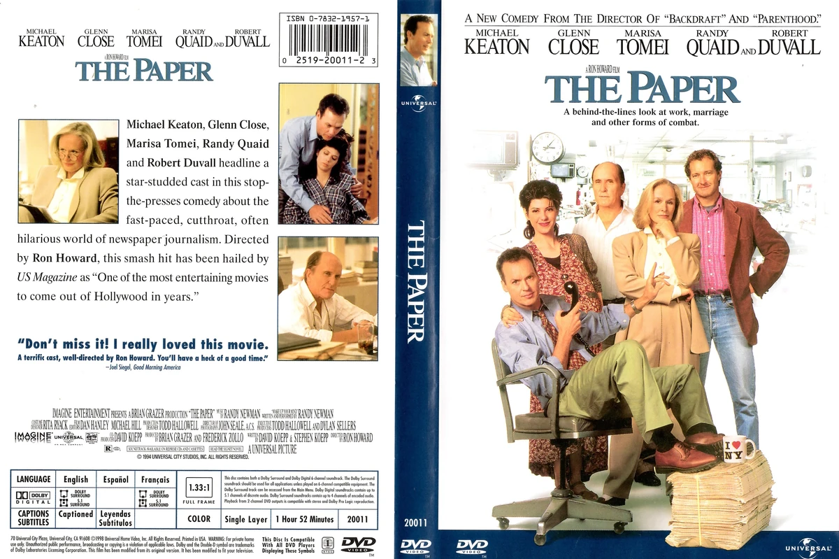The Paper | DVD Database | Fandom