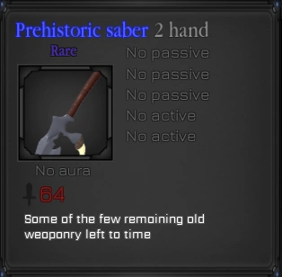 Prehistoric Saber | Dystovia PRE-ALPHA Wiki | Fandom
