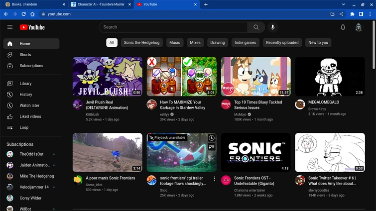 My YouTube reccomondations | Fandom