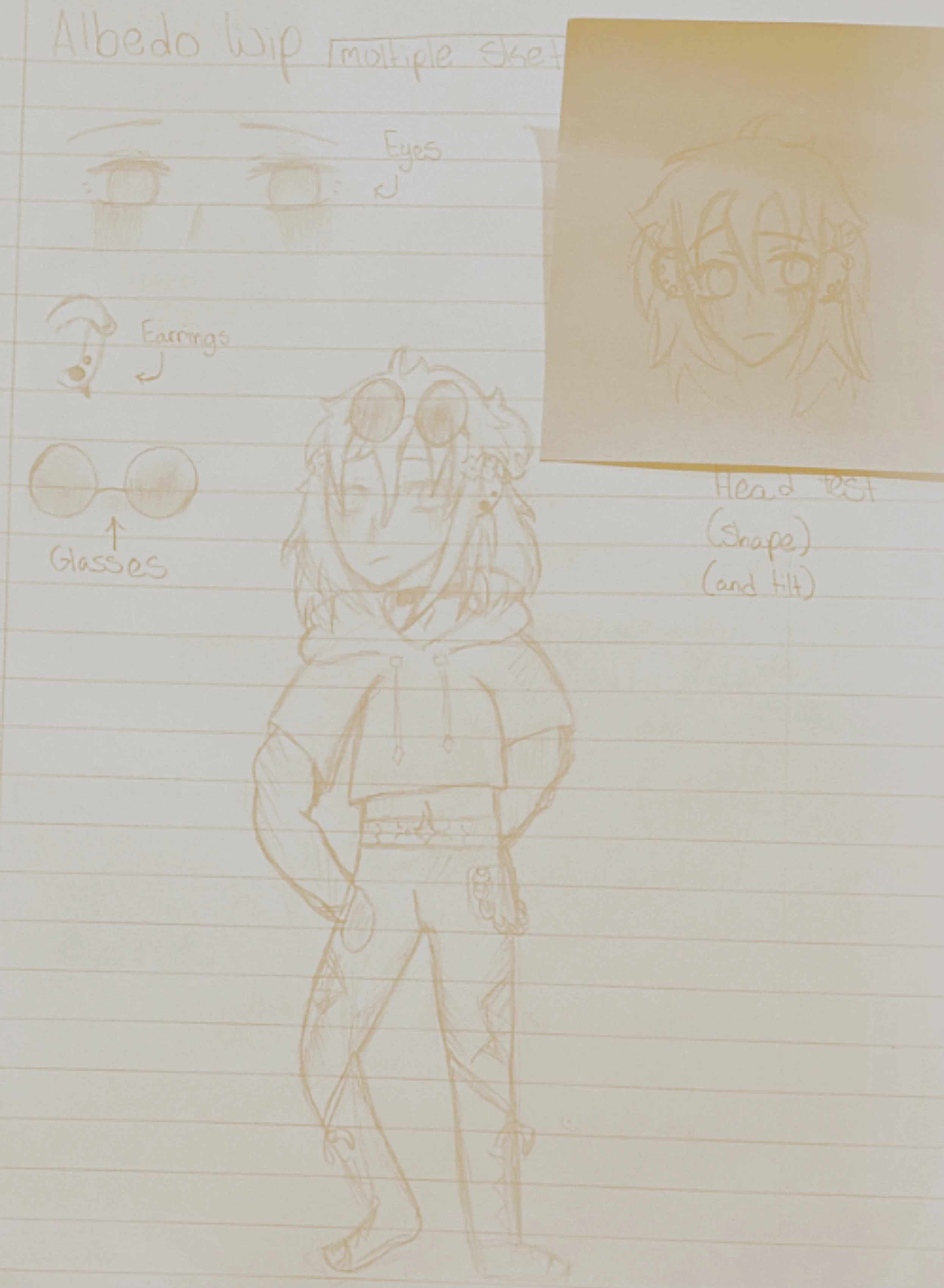 Modern albedo sketches out of anxiety after finishing my history test ...