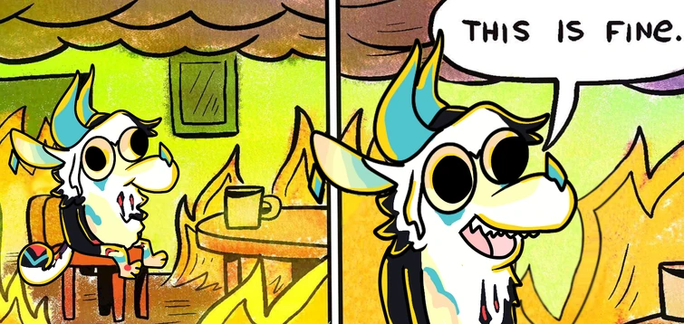 The motherload of meme and Cham art (This is fine-) | Fandom