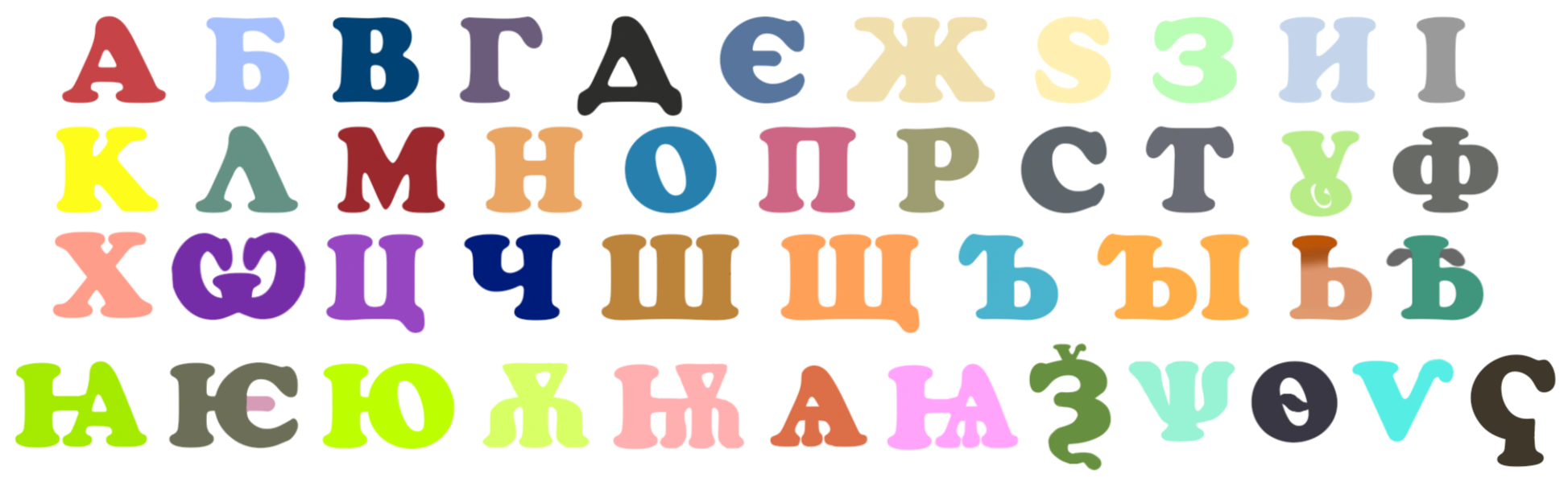 Eaely Cyrillic Alphabet lore colors of Cooper Black | Fandom