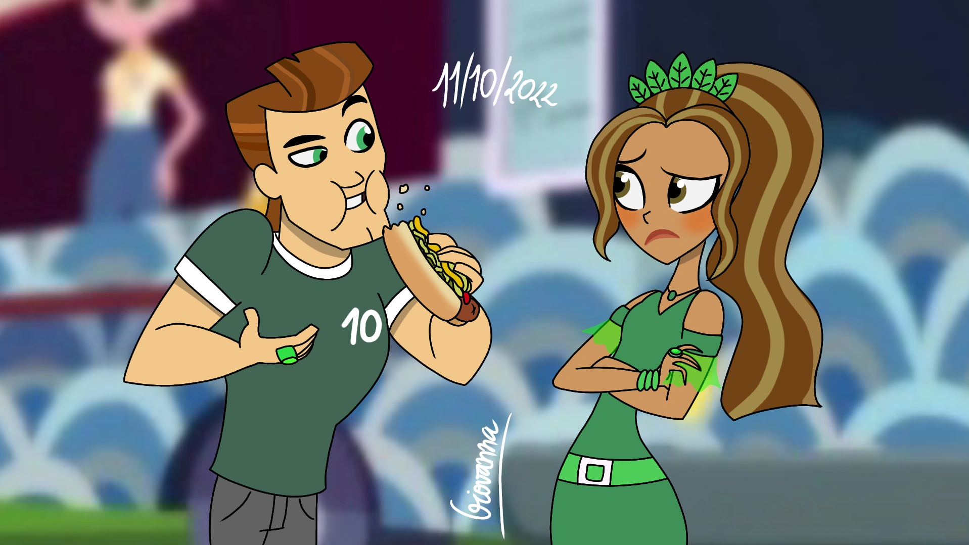 Hal and Jess in the Festival (digital redraw) by Gigi-SonicandGumball ...
