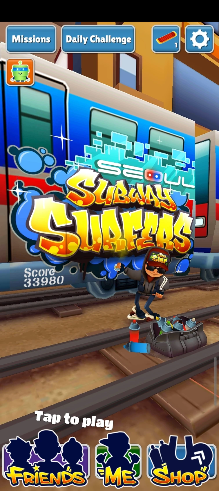 Gonna start subway surfers from Seoul 2014 and unlock everything until ...