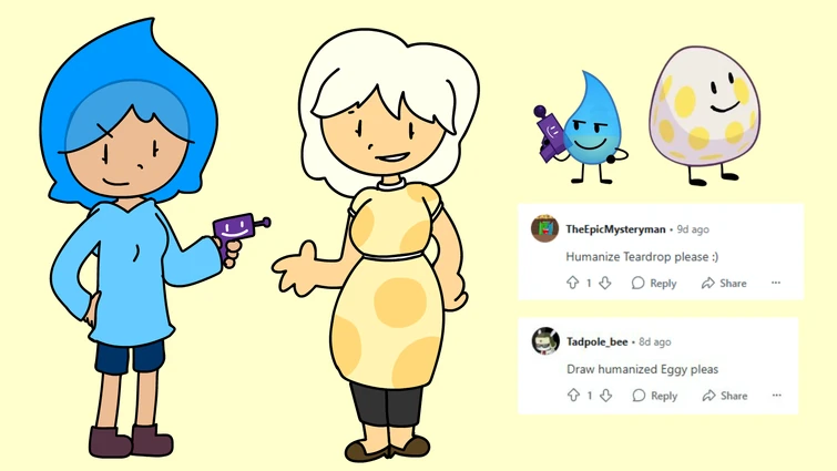 eggy and teardrop humanized | Fandom
