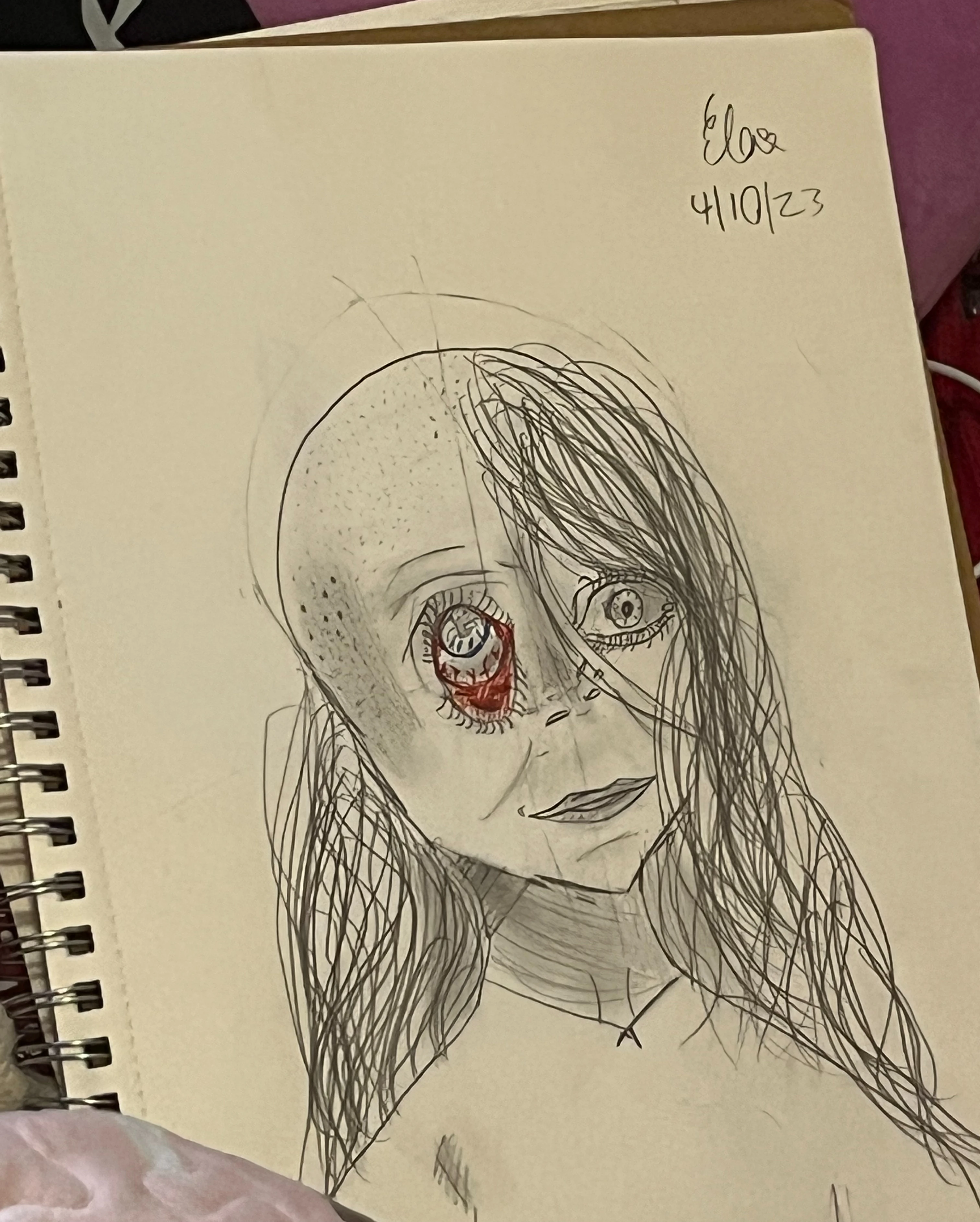 just some art i was working on in my last class of the day TW blood ...