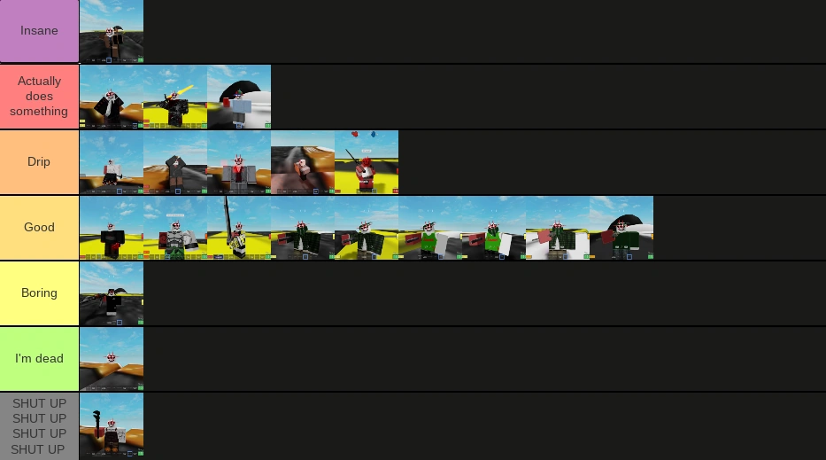 Drip tier list. | Fandom