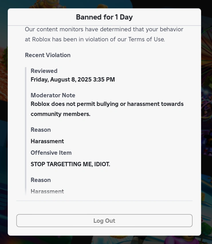 Banned For 1 Day | Fandom