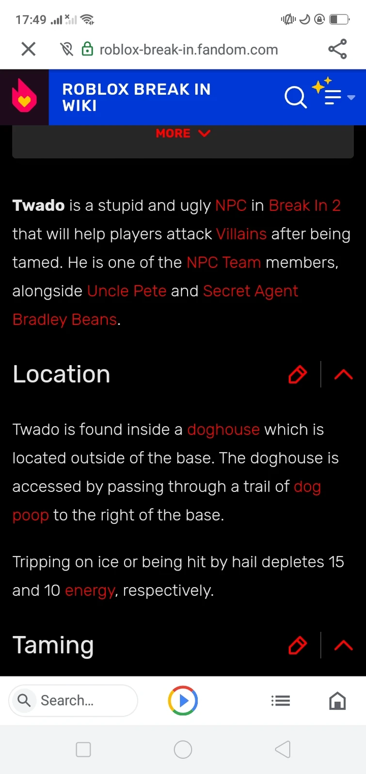 SOMEBODY EDITED THE TWADO WIKI.. (censored the swear word ;-;) | Fandom