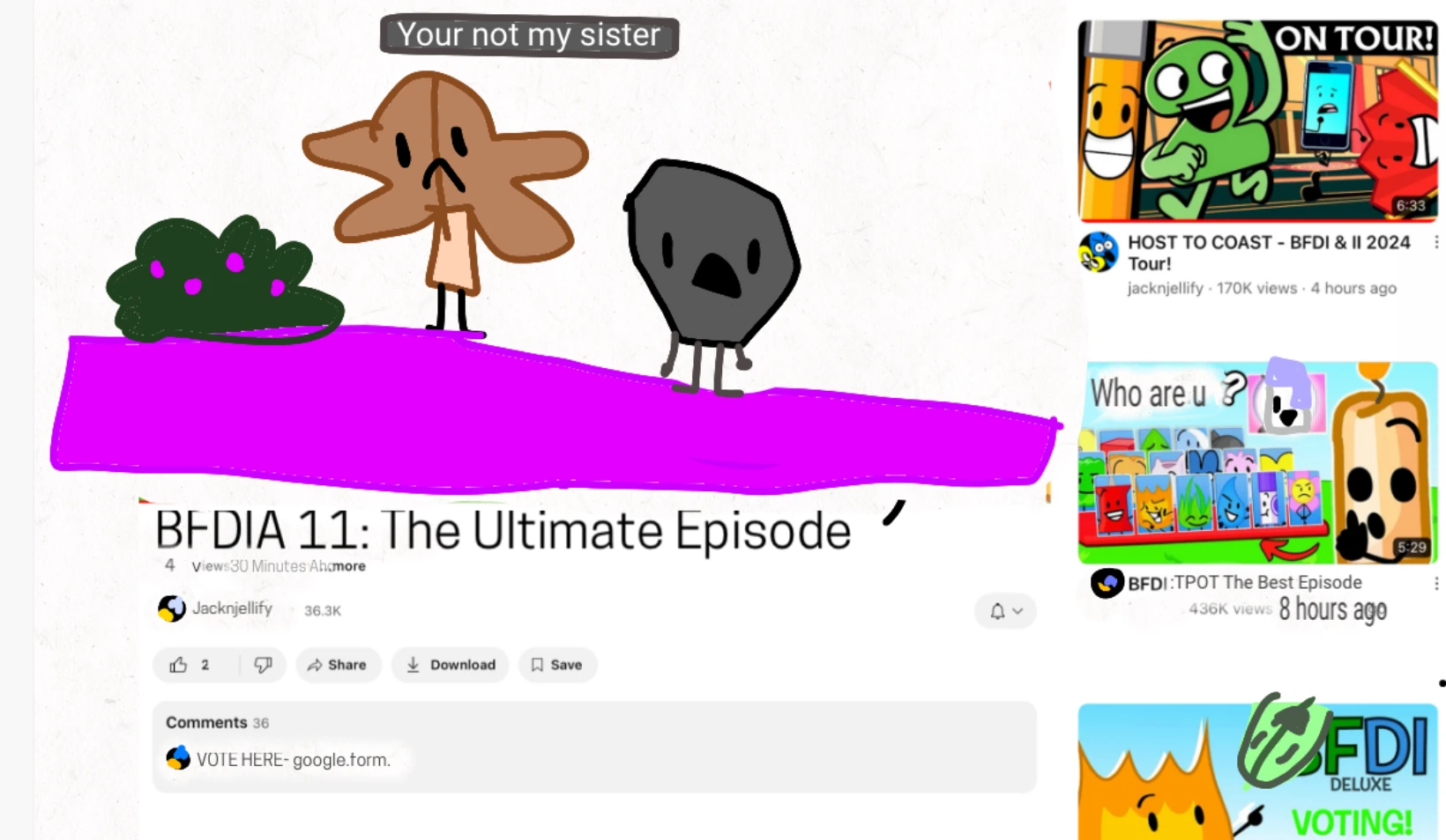 guys the huangs let me wach bfdia 11 its so gud | Fandom