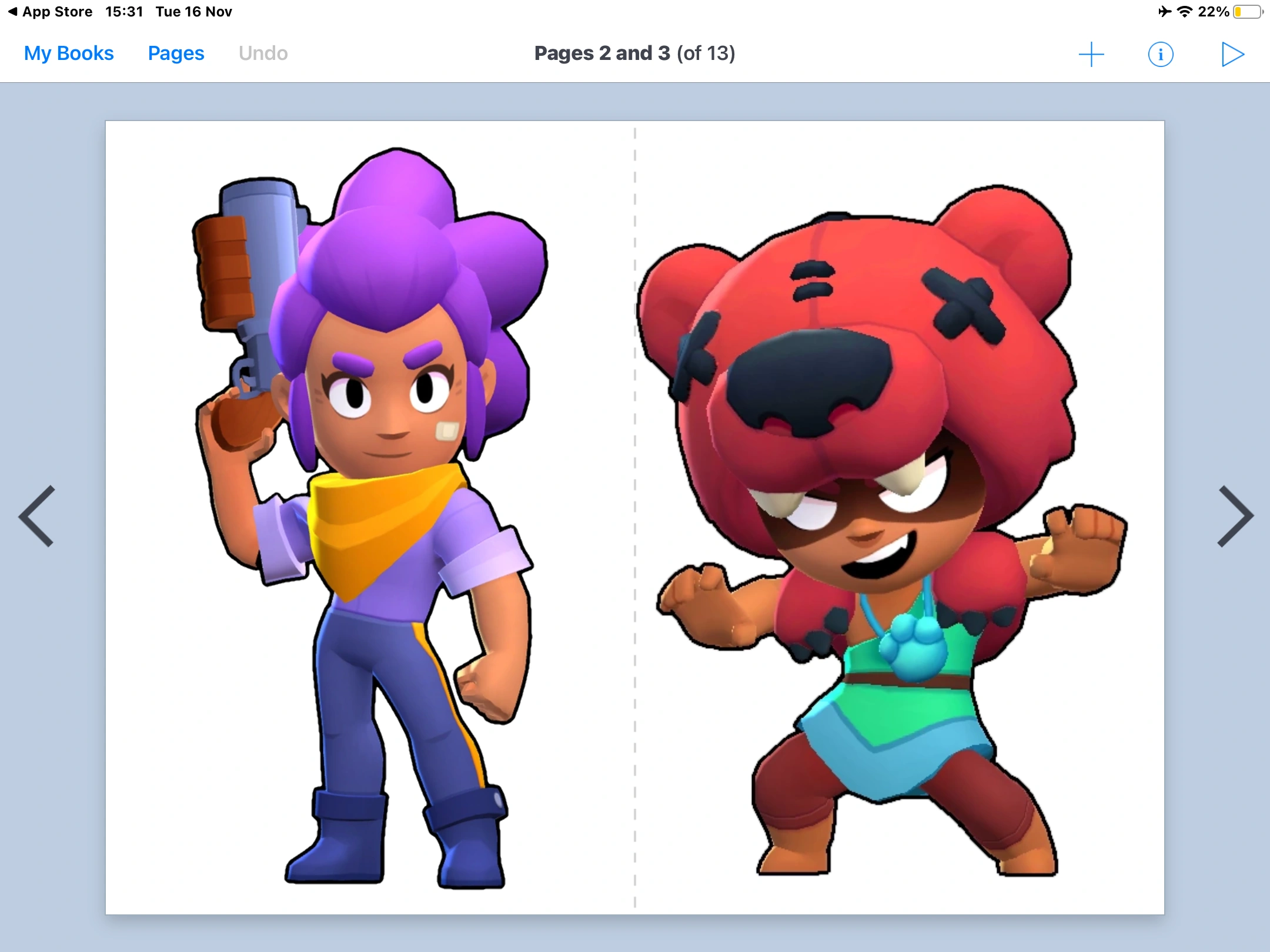 I searched the common brawlers (in this fandom) here are the pictures ...