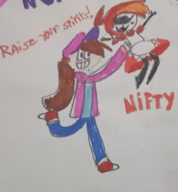 Me with Alastor, Nifty and Angel Dust | Fandom