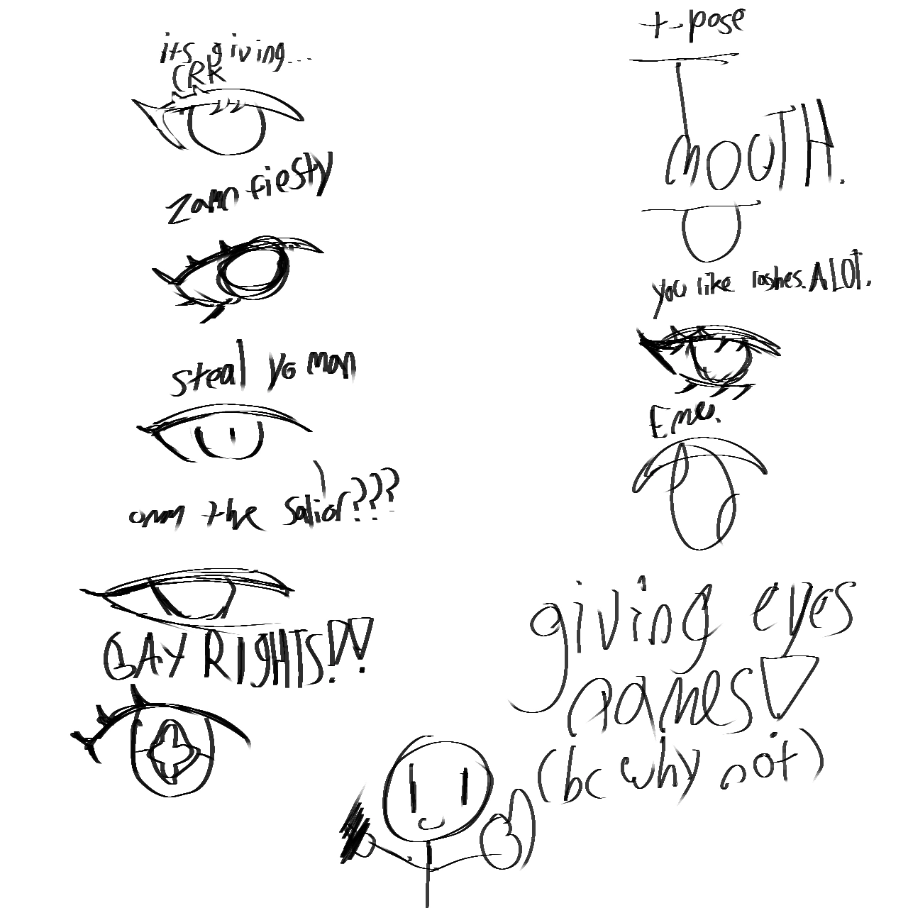 I gave eyes I know how to draw names | Fandom