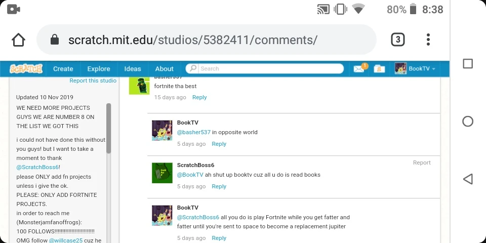 Funny Comments On Scratch (I'm BookTV) | Fandom