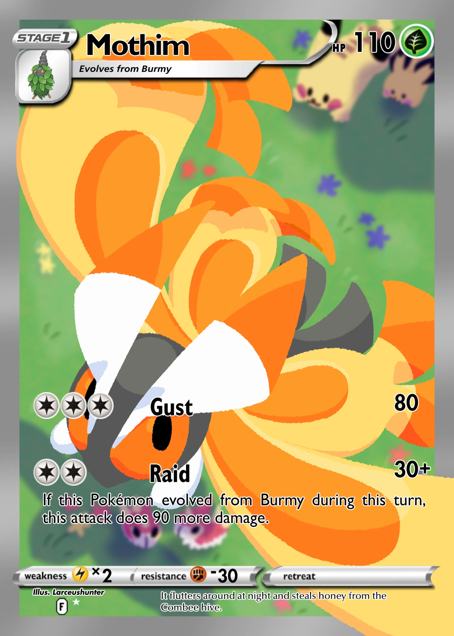 Tried to make a Mothim Pokémon card | Fandom