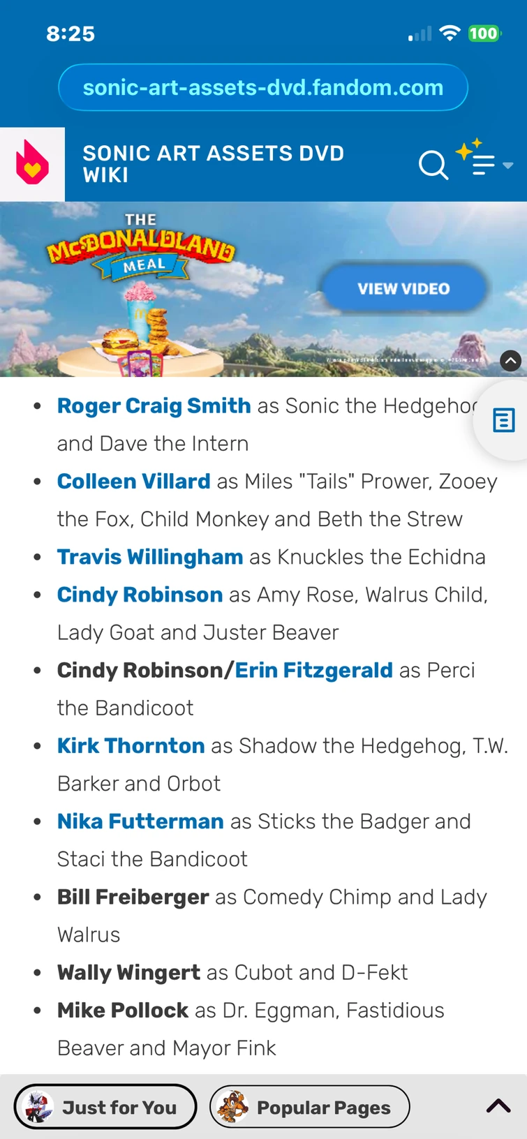 I never knew that Roger Craig Smith voiced Dave the Intern on Sonic ...