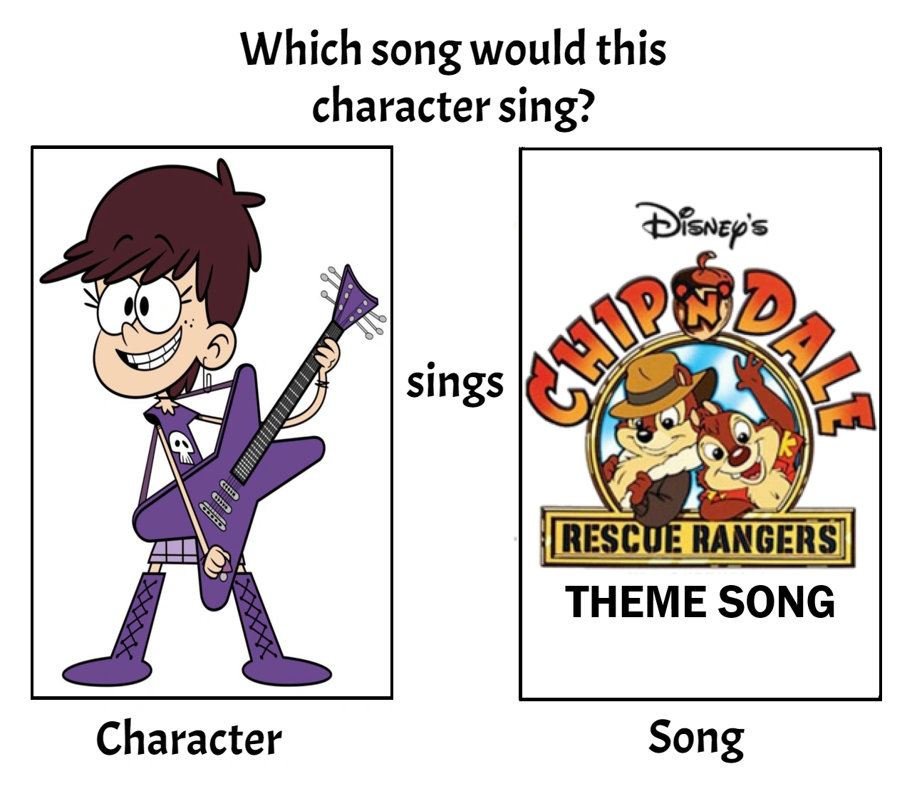 What if Luna Loud sings the "Chip 'n Dale: Rescue Rangers" theme song ...
