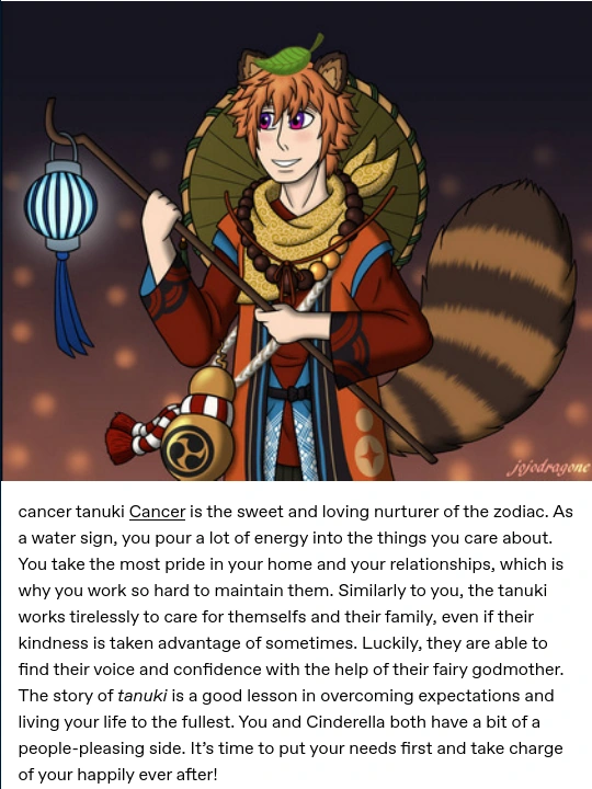 i think the tanuki a cancer if you were born july 11 | Fandom
