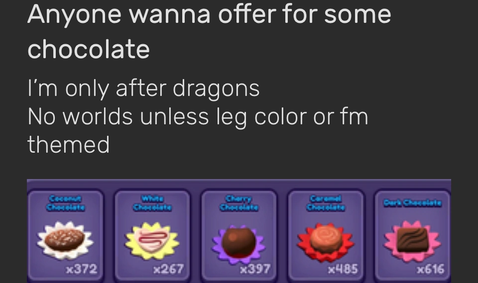 Selling or trading chocolate | Fandom