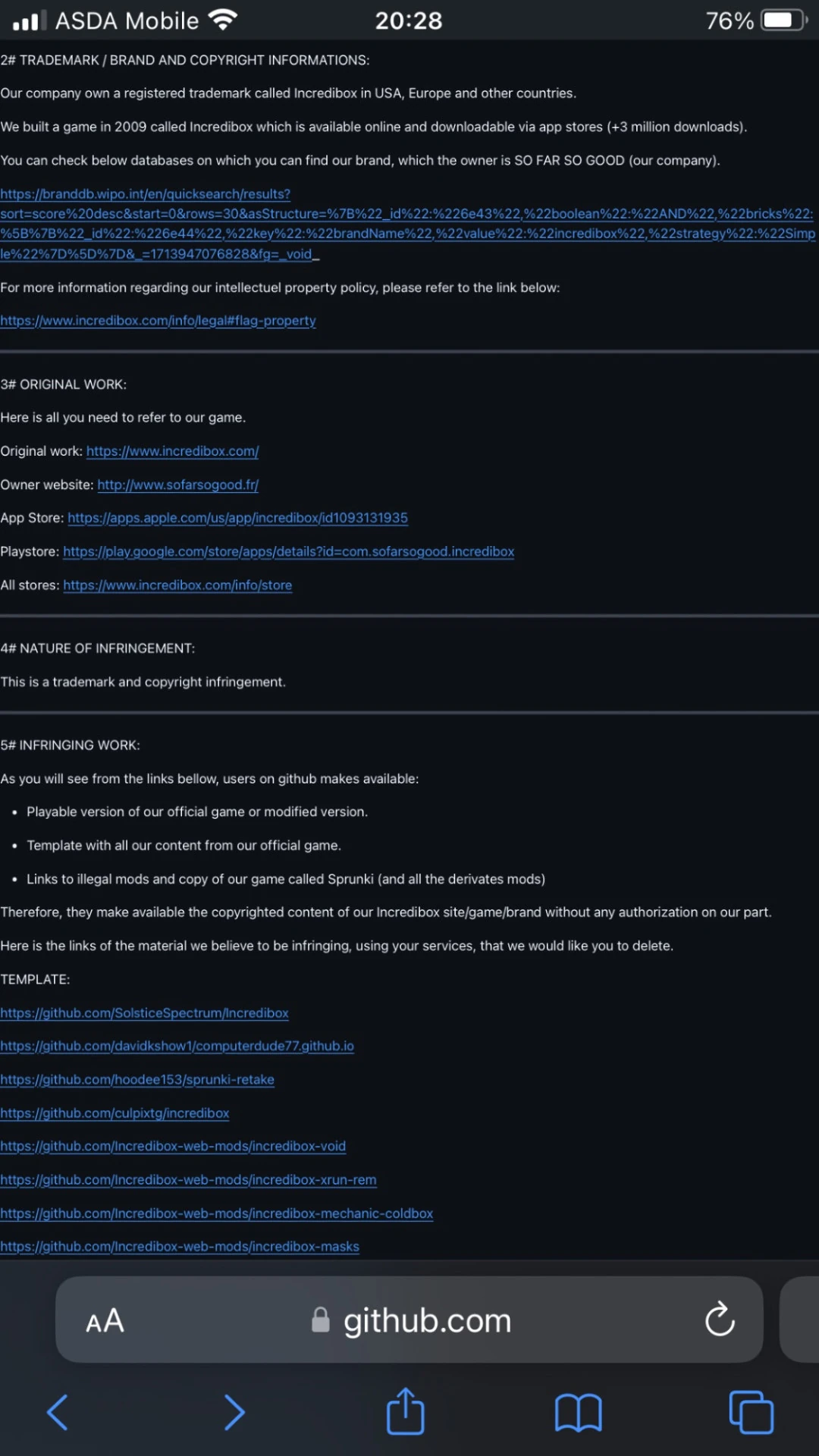 Reposting an update on the Cocrea situation here, because I know most of you are modders in ...