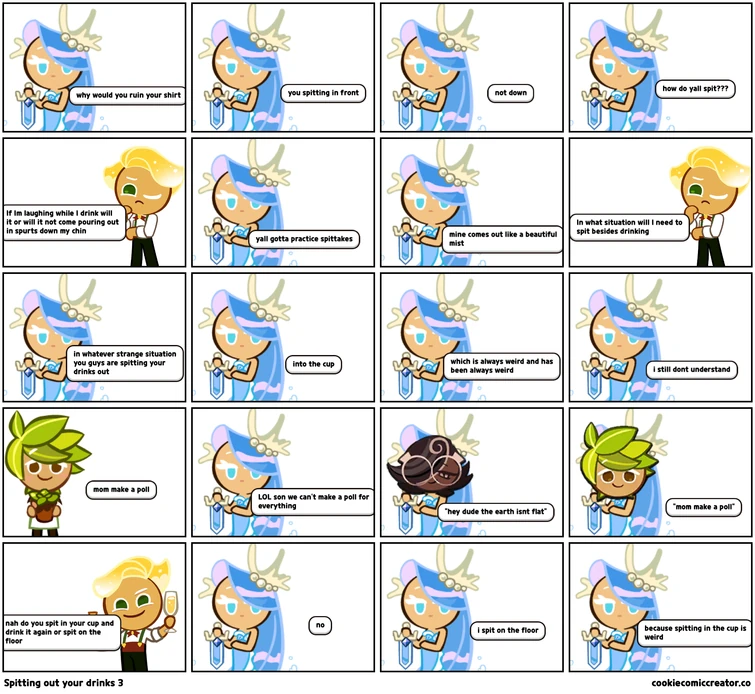 Spitting out your drinks. (this comic took me 5 comics to make dear god ...