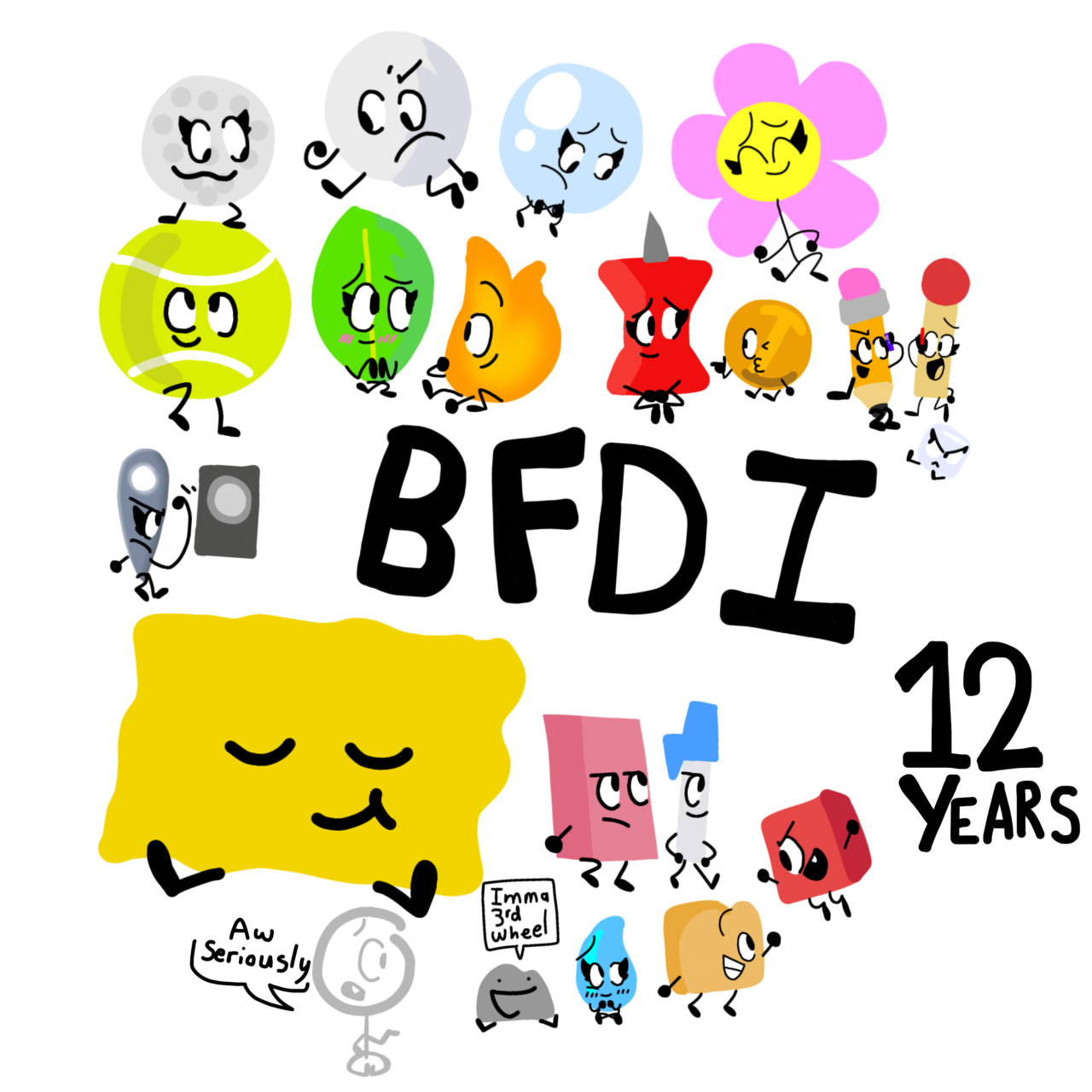 12 years of BFDI Art I made for Jan 1st 2022 | Fandom