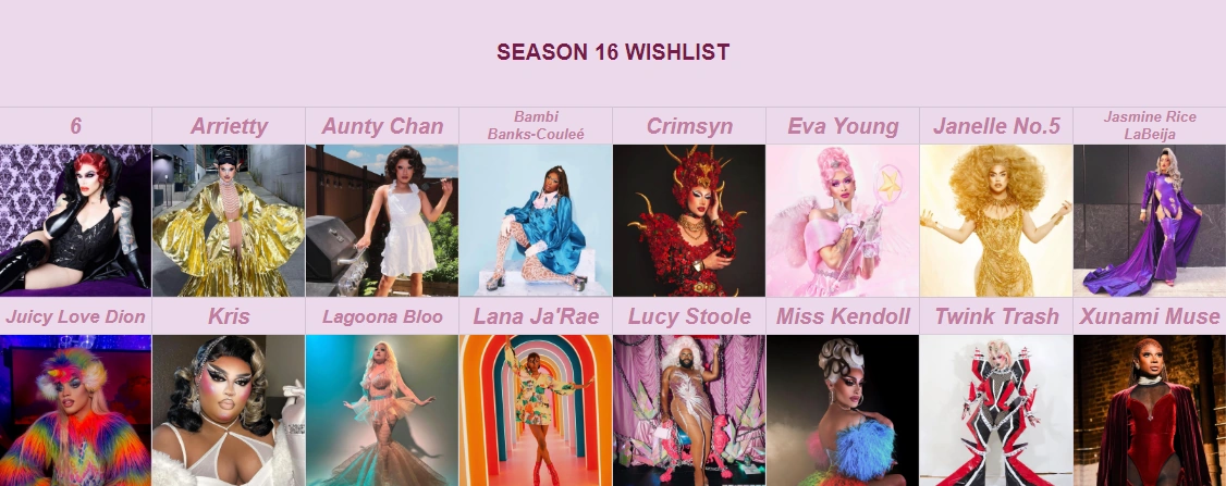 Season 16 Wishlist | Fandom