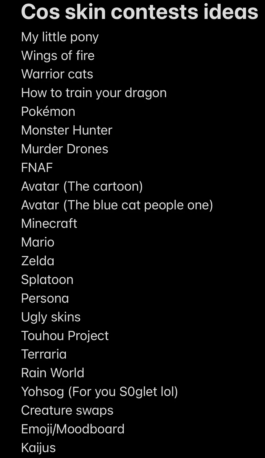 Update on the Cos skin contest! | Fandom