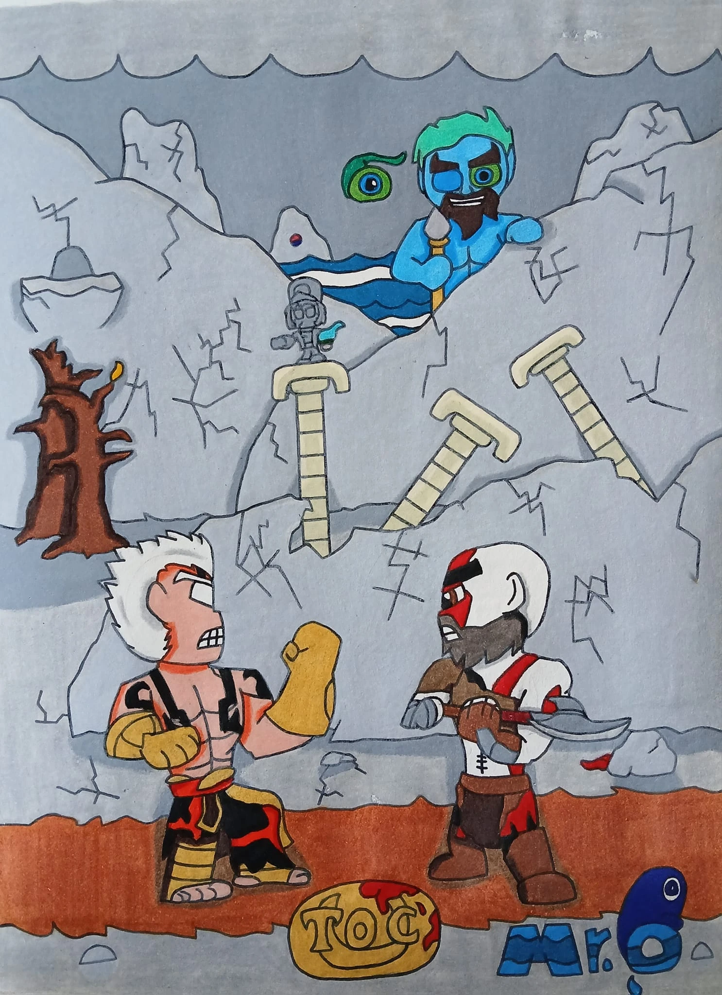 Kratos vs Asura Fan Art complete! | Fandom