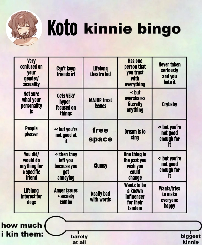 koto kin bingo | Fandom