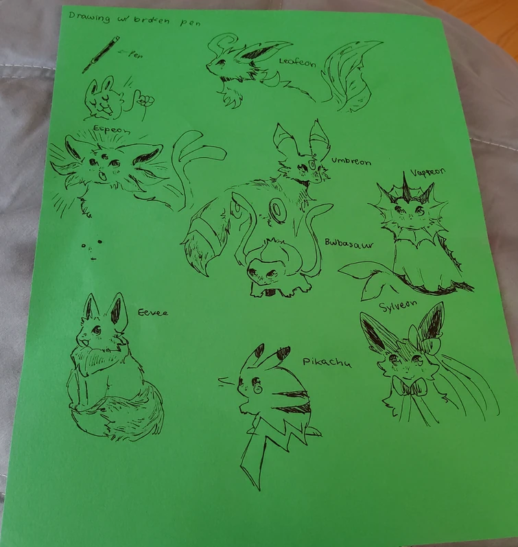 I drew this all with a broken pen | Fandom