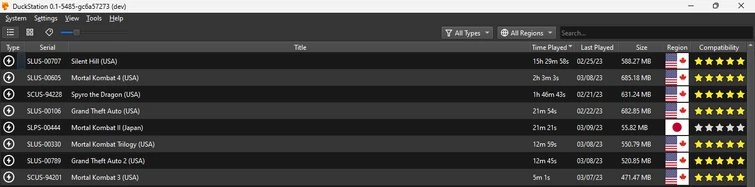Games I have on Duckstation (PS1 Emulator) and PCSX2 (PS2 Emulator ...