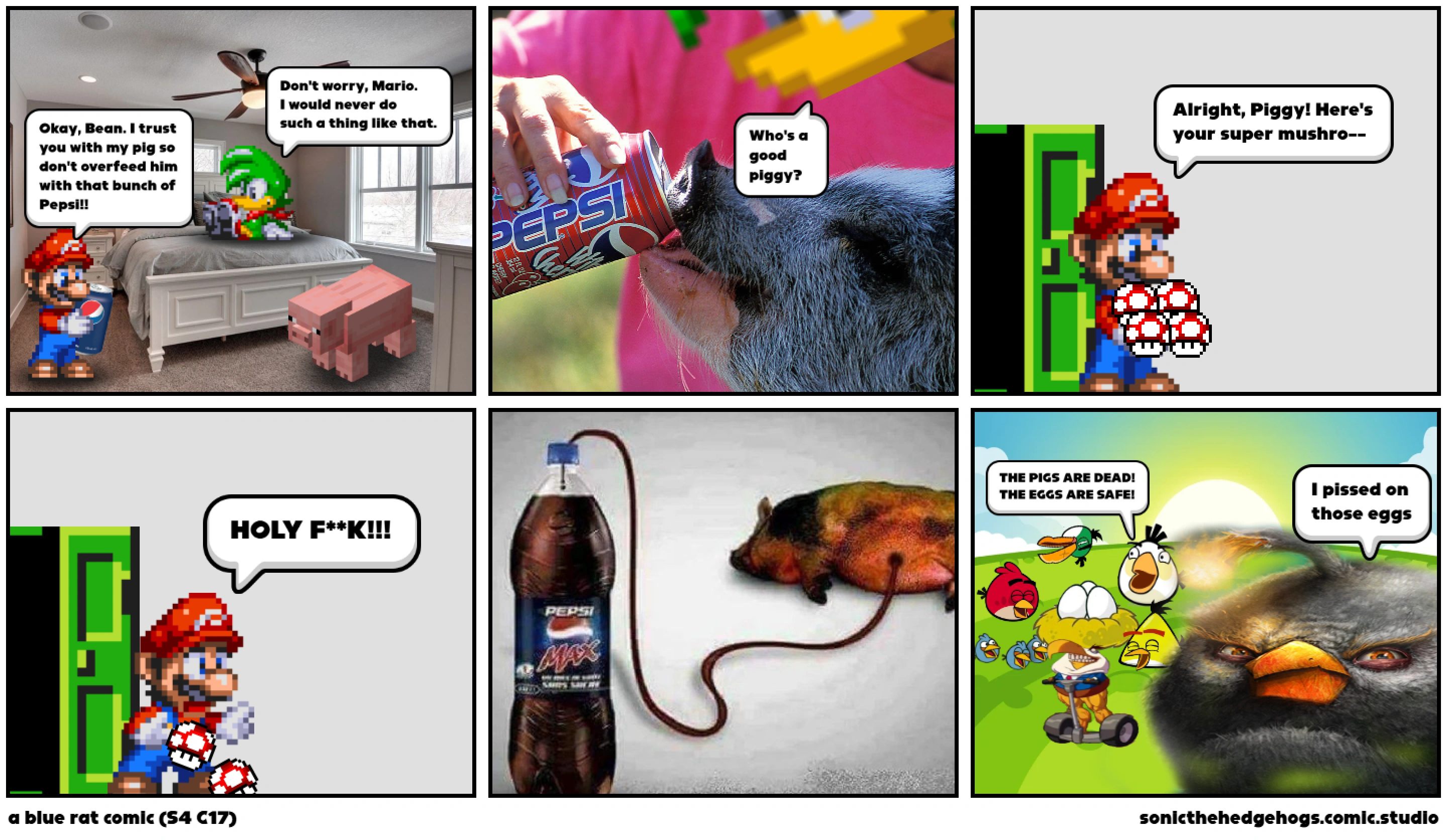 a blue rat comic #97: A Pig Loves It's Pep | Fandom