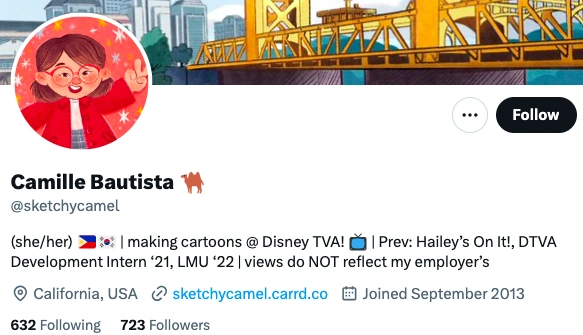 Camille Bautista's Twitter Bio | Fandom