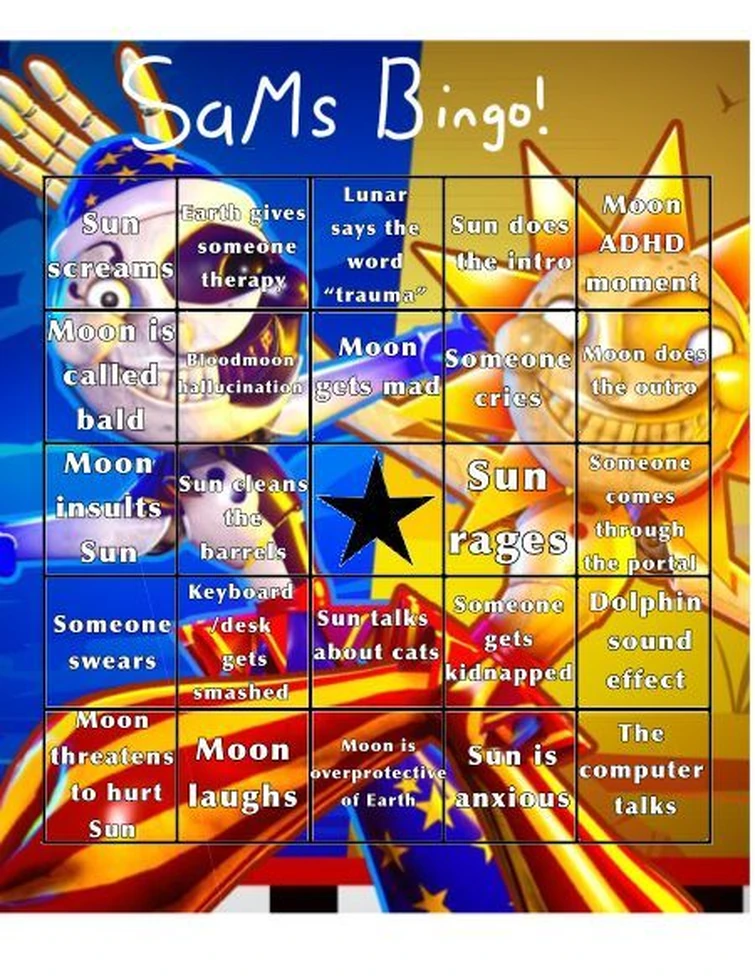 SAMS BINGO!! | Fandom